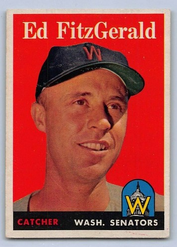 1958 ED FITZGERALD - Topps Baseball Card # 236 - WASHINGTON SENATORS | eBay