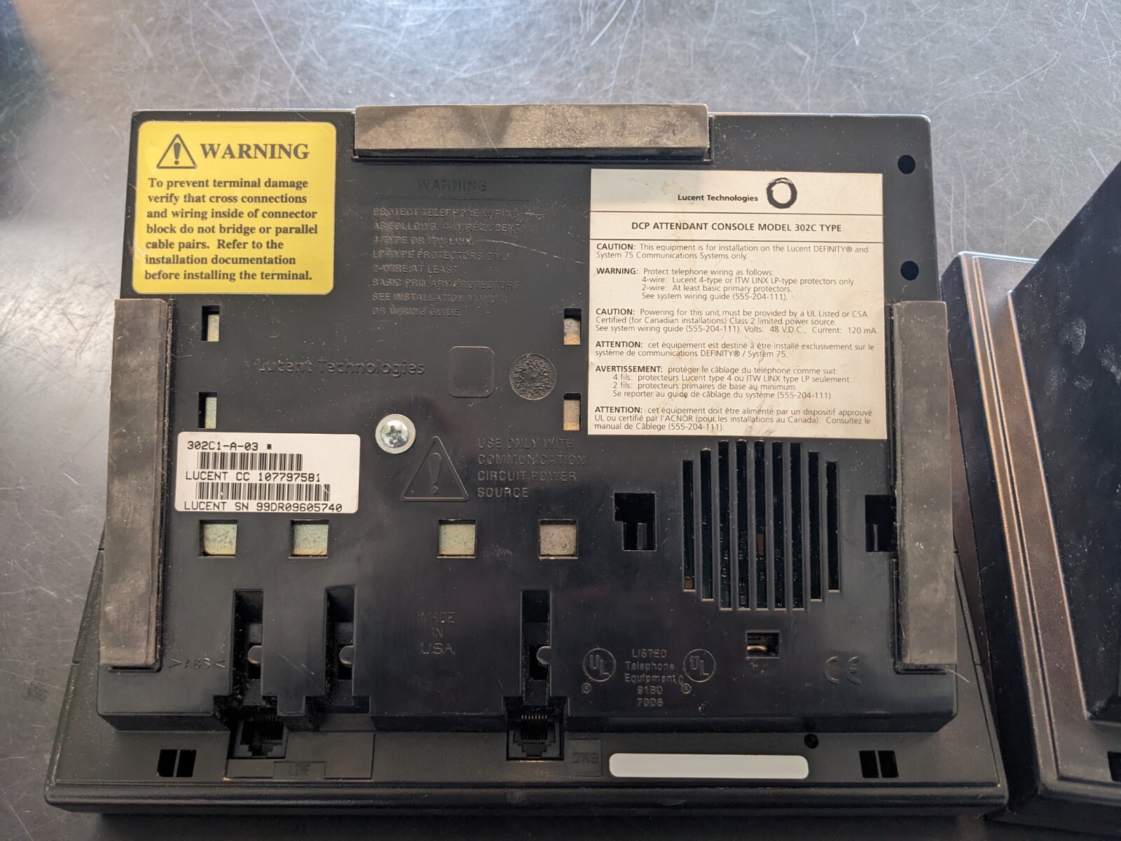 Avaya Lucent 302c Attendant Console 302c1-a-03 107112518 With Headset ...