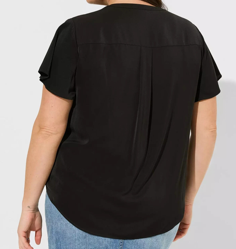 new with tags TORRID PLUS SIZE 6, 6X OR 30 HARPER BLACK FLUTTER SHORT ...