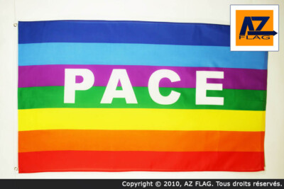 RAINBOW PACE LETTER FLAG 3' x 5' - PEACE FLAGS 90 x 150 cm - BANNER 3x5 ...