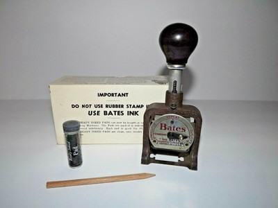 Numbering Machines - Vintage Bates Numberer Machine