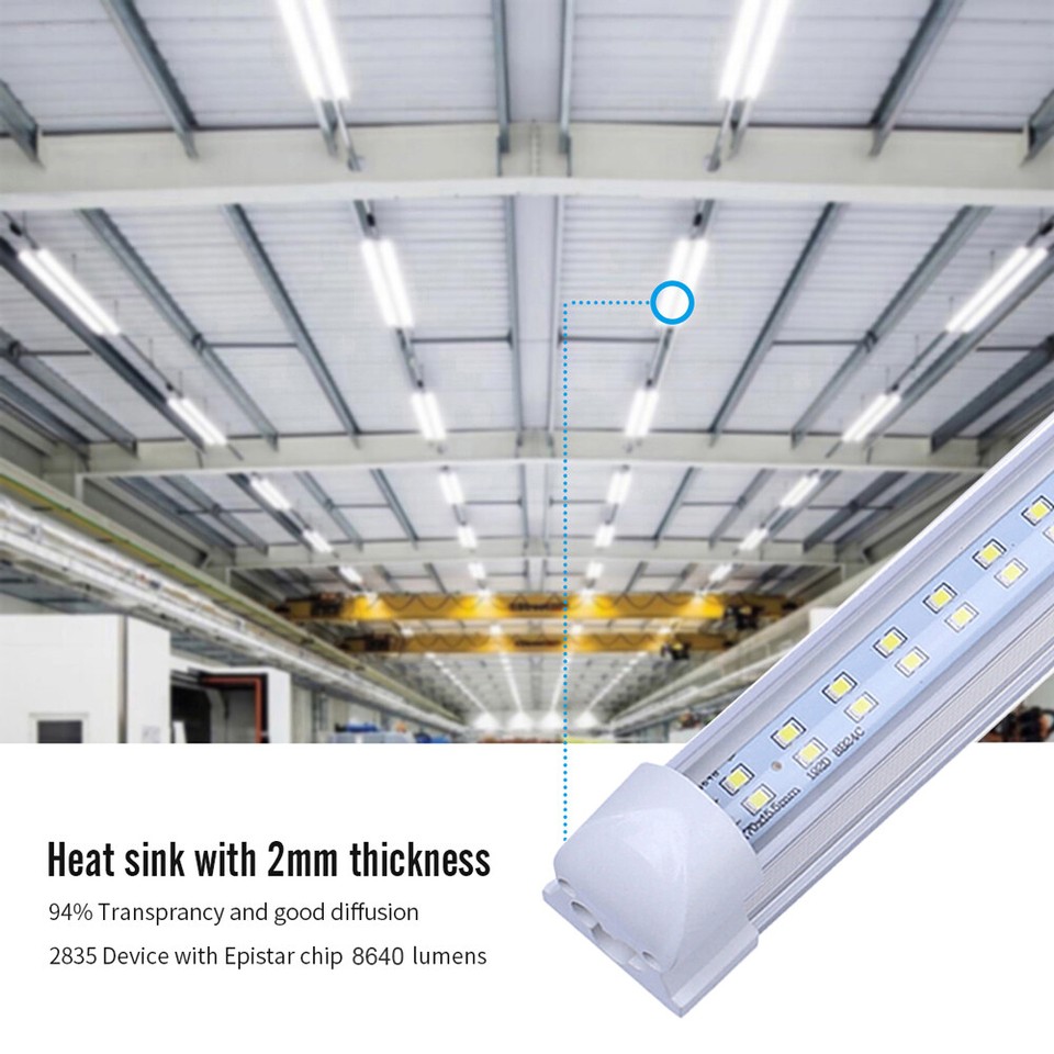 25Pcs T8 8FT Led Tube Light 8' Led Bulbs 72W 8Foot Led Shop Light ...
