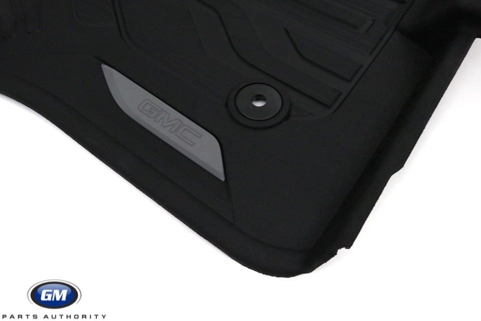 2019-2026 GMC Sierra Next Gen Front Floor Liners 84333604 Black w/ GMC ...
