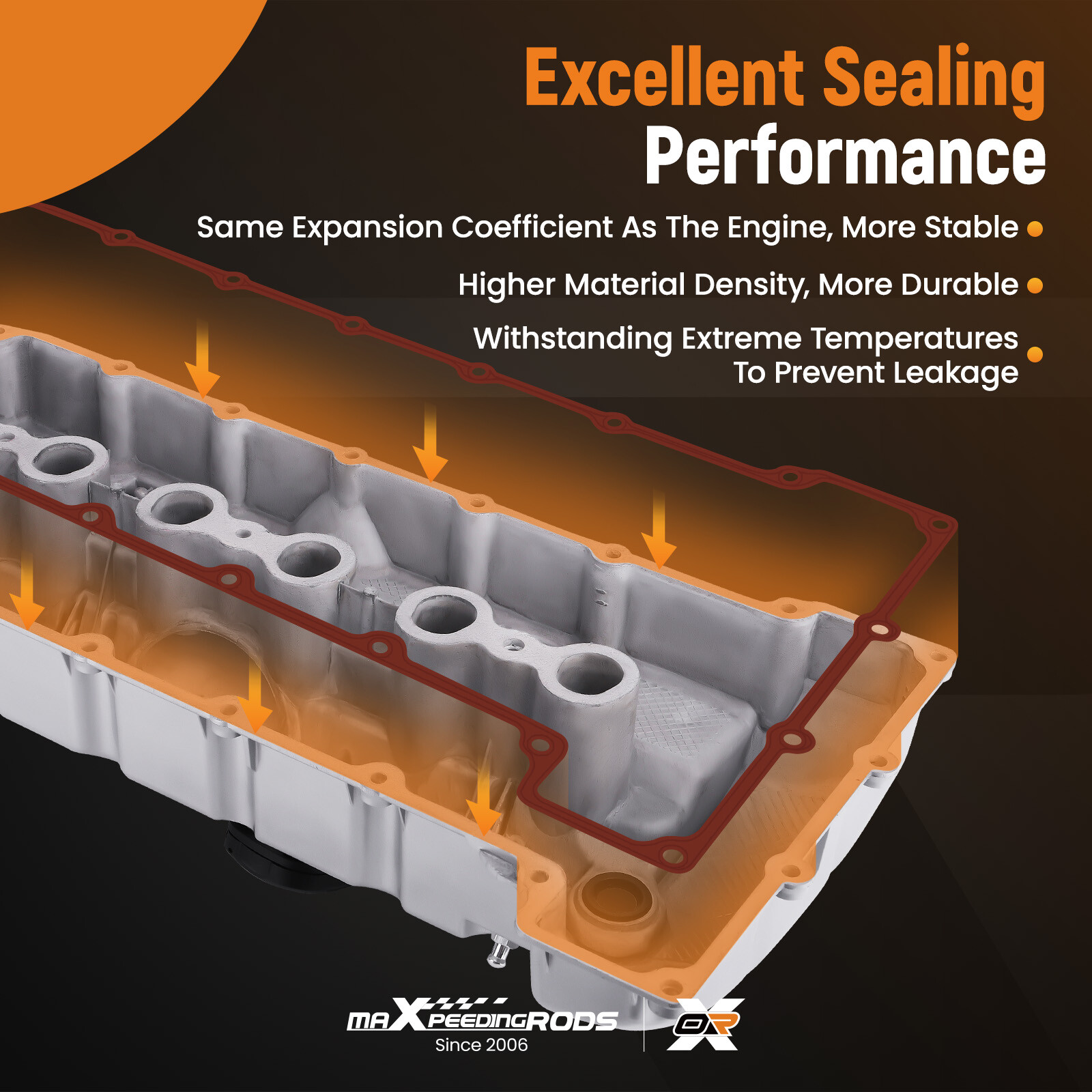 Upgrade Aluminum Valve Cover w/ Oil Cap for BMW N52 325xi 330i 330xi 3 ...