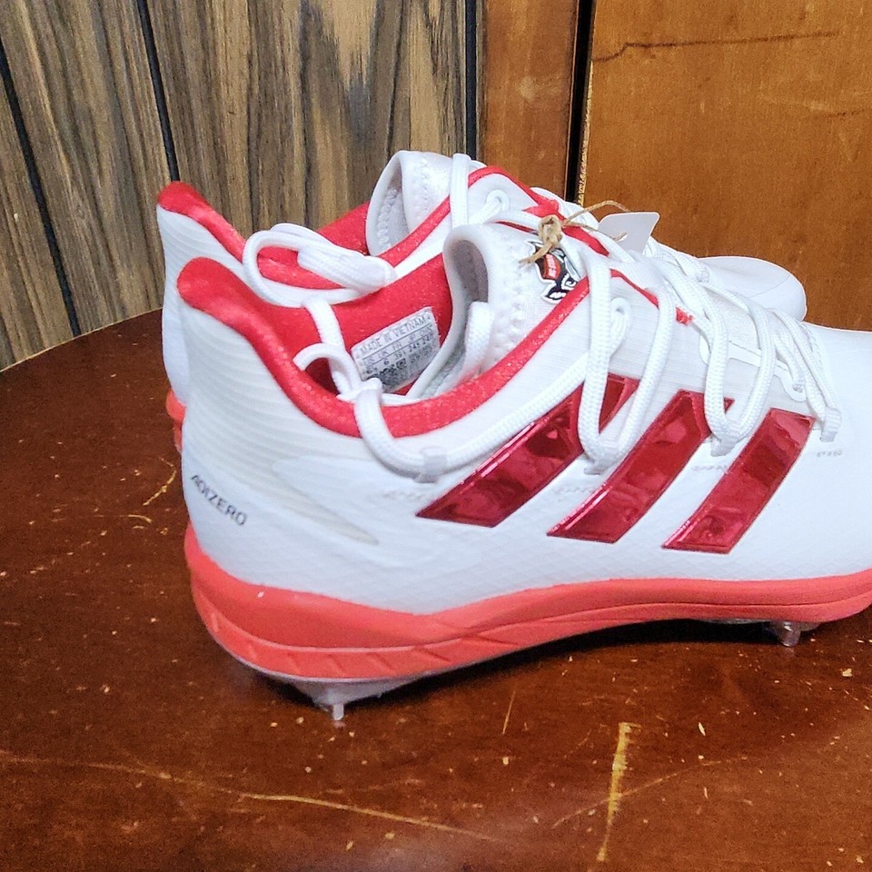 Adidas Adizero NC State PE GW3946 Mens Size 6.5 White & Red Baseball ...