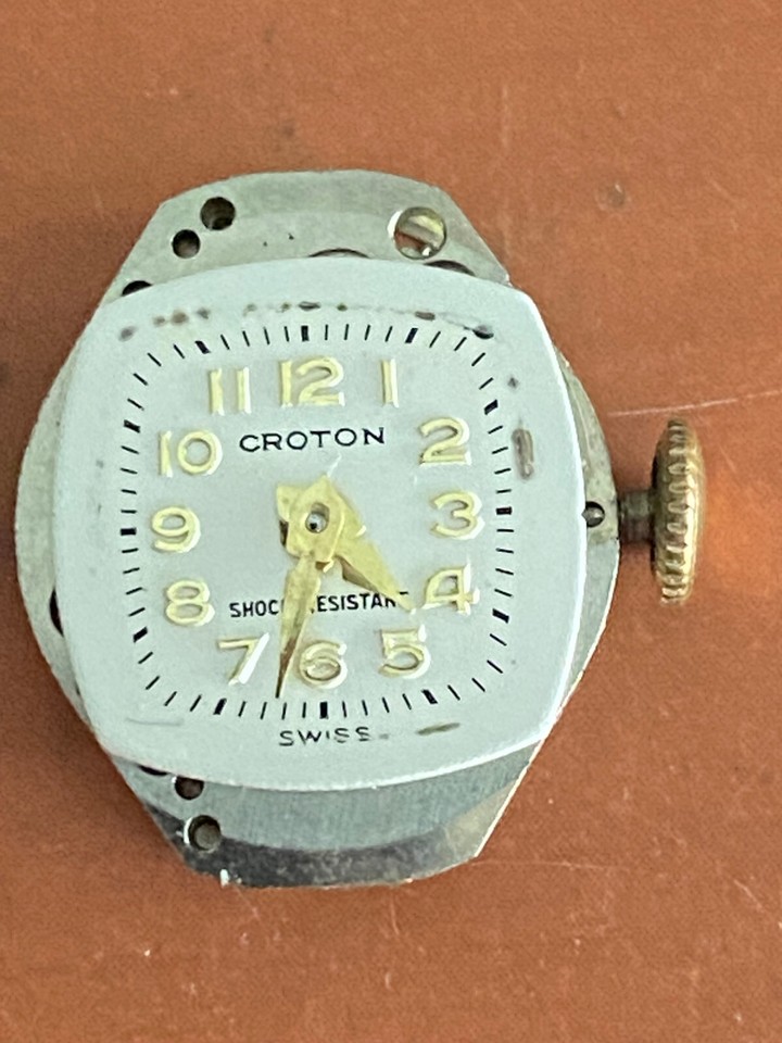 VINTAGE LADIES CROTON WRIST WATCH MOVEMENT, CAL. F86H/C2593, KEEPING ...