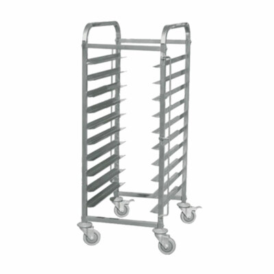 STAINLESS STEEL BAKERY GASTRONORM RACK TROLLEY BAKER BUN DOUGH 20 x ...