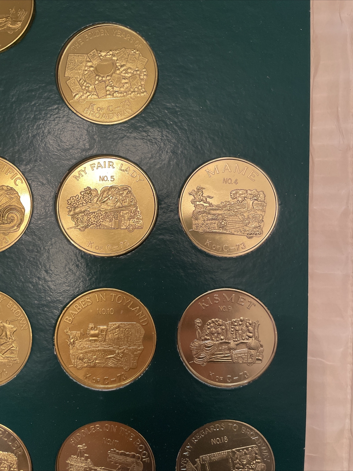 1973 KREWE OF CARROLLTON - New Orleans Mardi Gras Doubloon Full Set ...