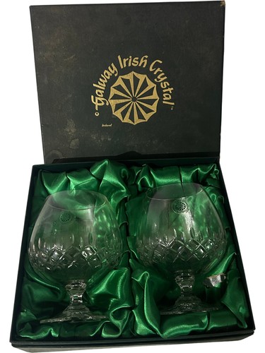 Galway Irish Crystal Brandy Glass Set 2 Elegant Presentation Box | eBay