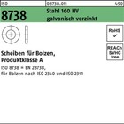 50er PACK(Stk) 008738001000500000 Unterlegscheibe ISO 8738 f.Bolzen 50 ...
