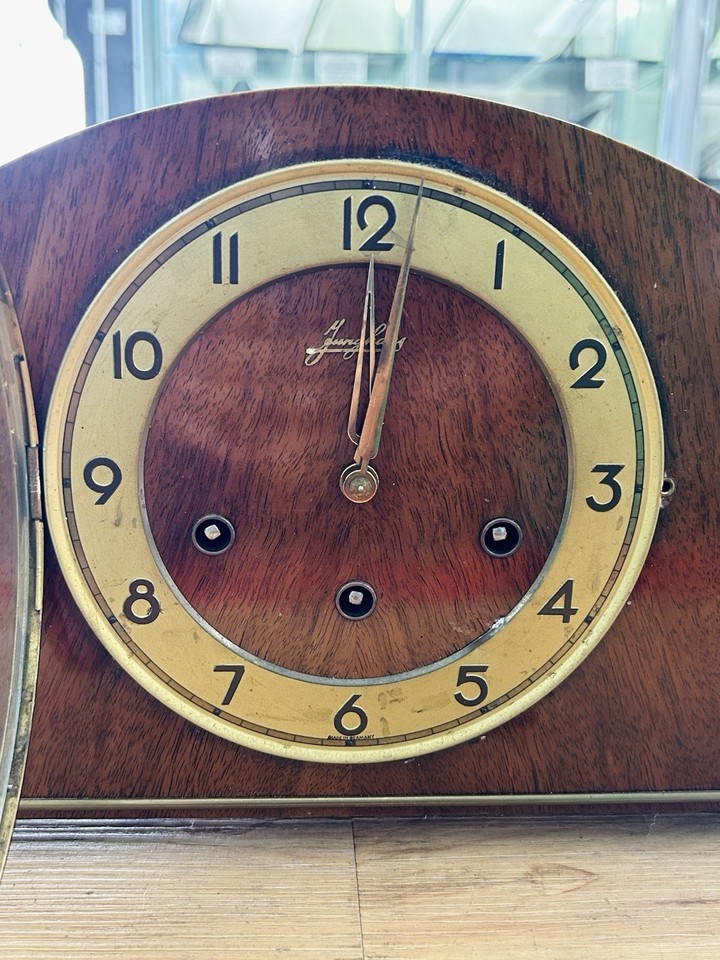 Vintage Junghans Mantel Clock Key Wind Chime Rare Mechanical W200 ...