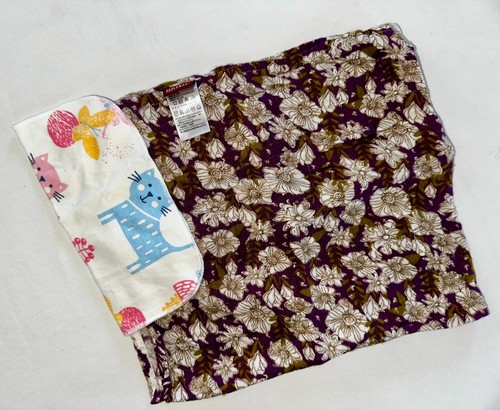 Milkbarn Purple Water Lilies Bamboo Burp Cloth Set & Sm Cotton Clothe ...