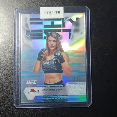 Topps Finest UFC Mackenzie Dern Uncommon Blue Refractor #185 Serial ...
