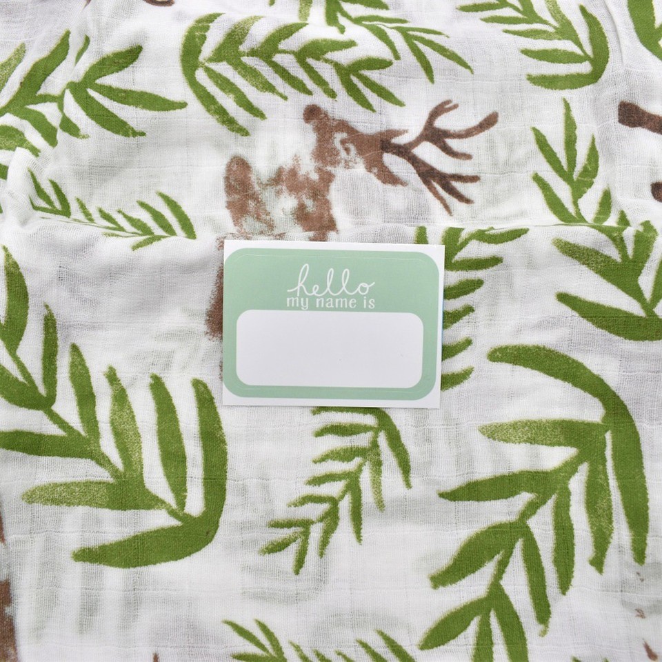 6pcs Newborn Baby Name Stickers Newborn Name Tags Lovely Infant Hello ...