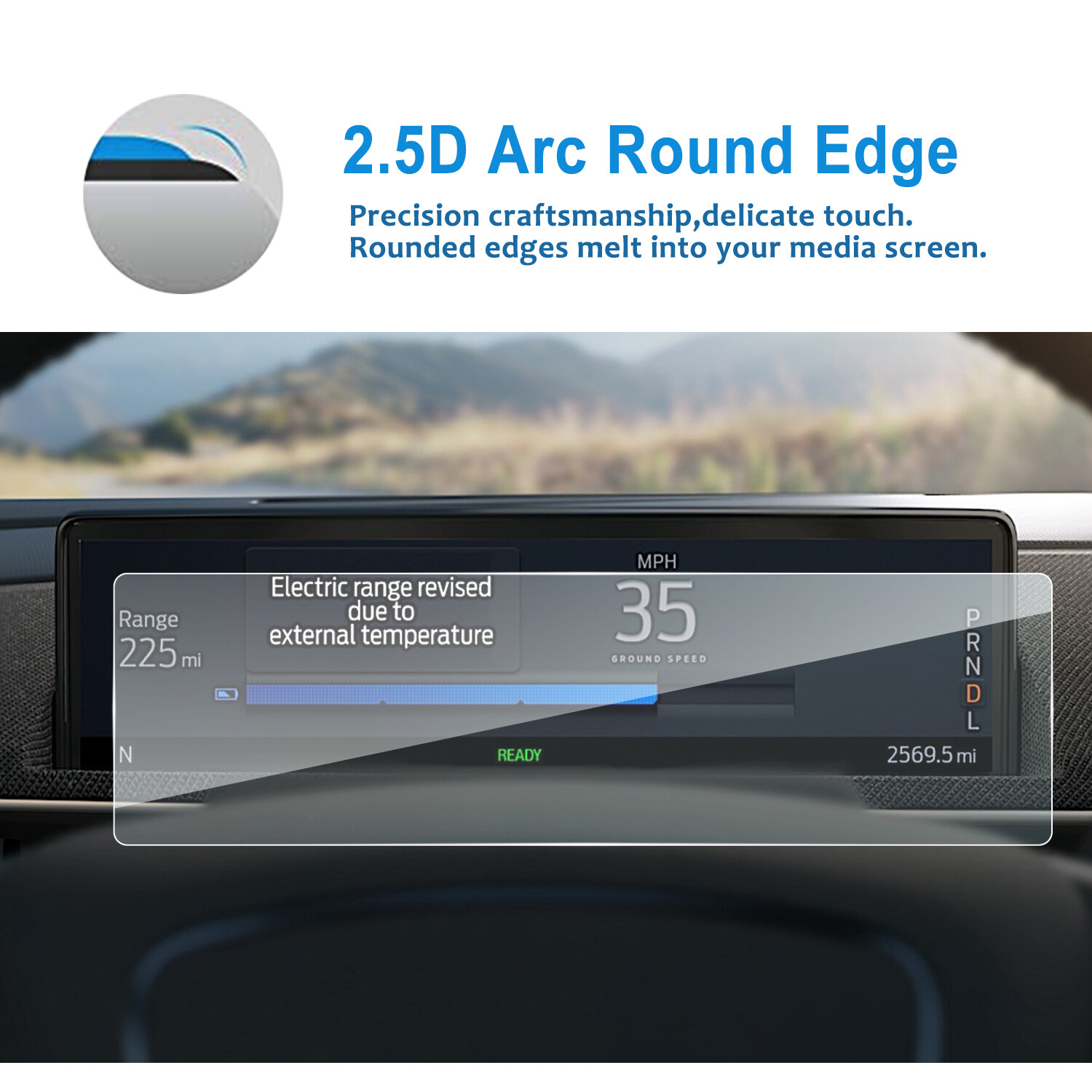 For Ford Mustang Mach e Display Screen Protector 15.5+10.2 inch ...