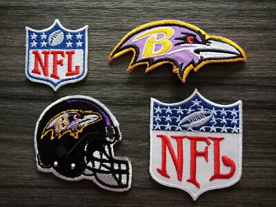 4 pcs Patch Team BALTIMORE RAVENS Football Embroidered Iron or Sew on ...