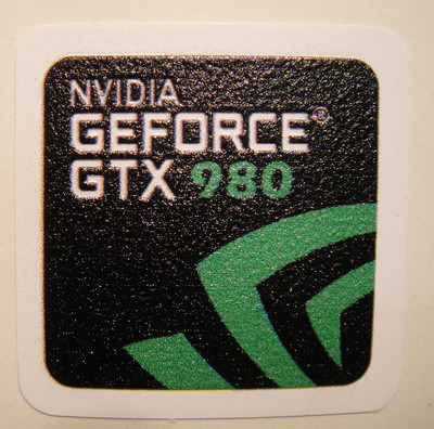 nVidia GEFORCE GTX 980 Sticker Logo Decal for laptop/desktop- Embossed ...