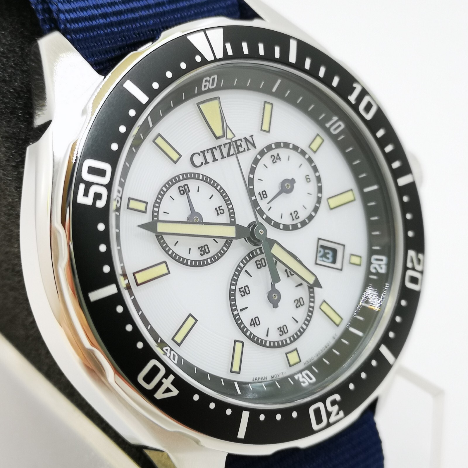 CITIZEN Collection AT2500-19A White Eco-Drive Chronograph Men's Watch ...