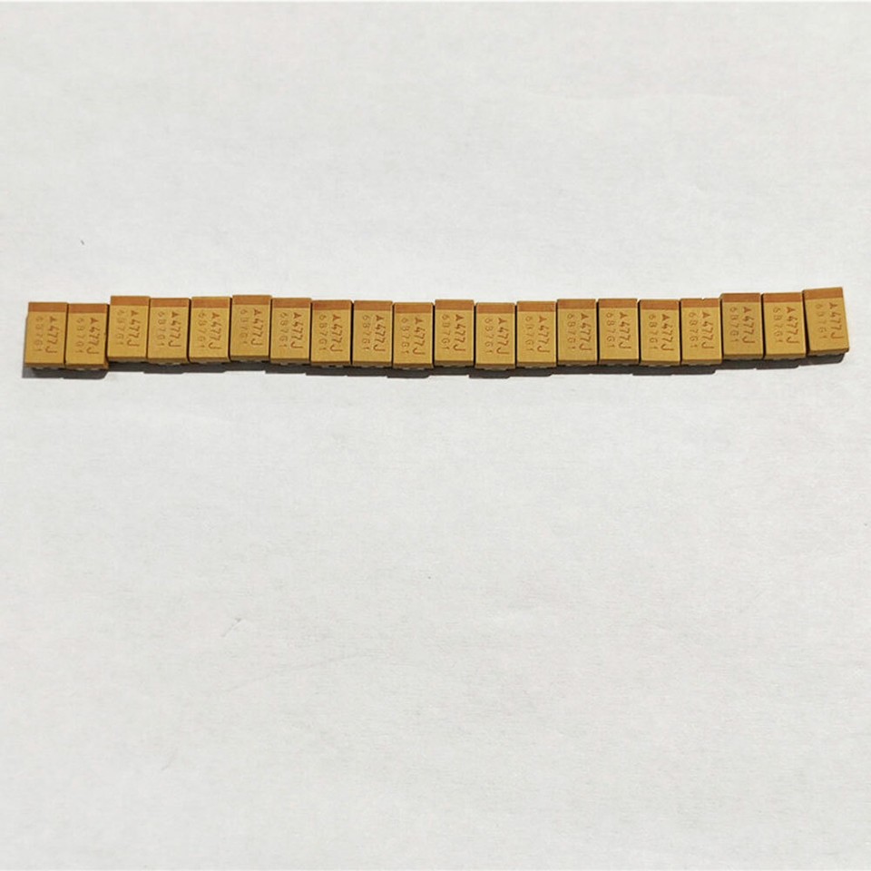 Tantalum Capacitor 477J 6.3V 470uF Type D SMD 7343 10% Mount Surface ...