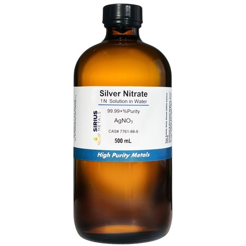 Silver Nitrate Solution (CAS# 7761-88-8) - 1 Normal as AgNO3 in water ...