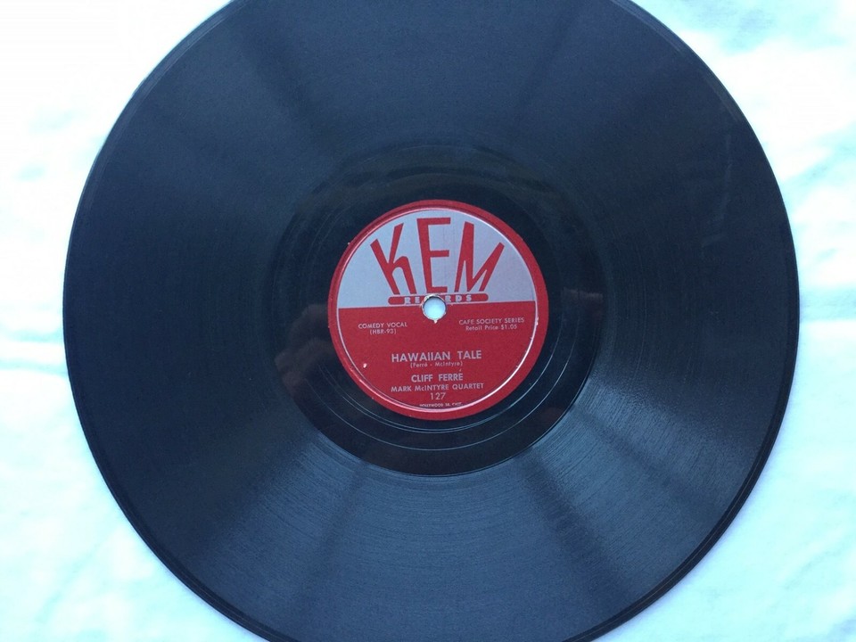 Cliff Ferre 78rpm Single 10-inch KEM Records #127 Joe's Joint ...