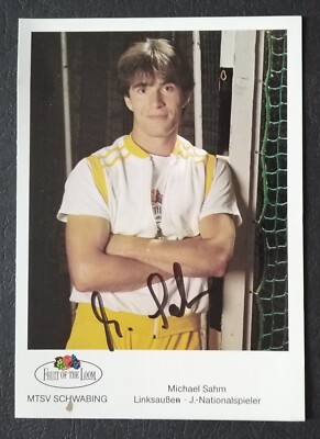 7649 Michael Sahm MTSV Schwabing Handball Autogrammkarte original ...
