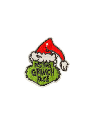 The Grinch Resting Grinch Face Christmas Patch, Iron On/Sew On | eBay