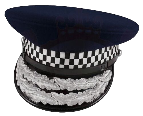 Authentic British Police Commissioner Cap – Premium Double Silver Oak ...