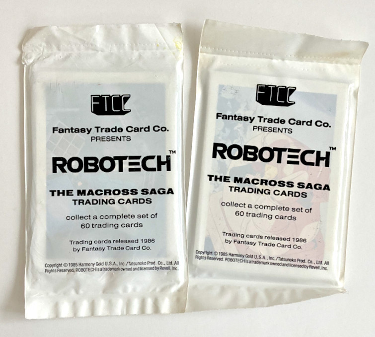 (2) Vintage 1985 FTCC Robotech - The Macross Saga - Trading Card Packs ...