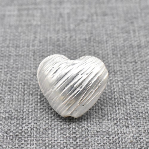 4pcs of 925 Sterling Silver Shiny Heart Beads 3D for Love Bracelet ...