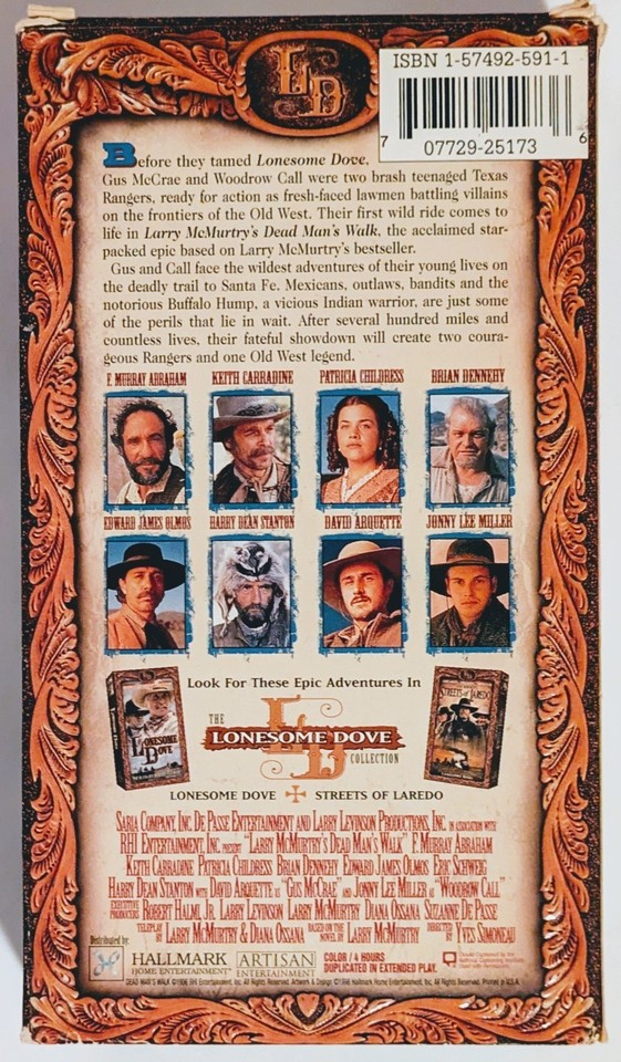 Dead Man's Walk (VHS, 1998)(Western) E. Murray Abraham, Jonny Lee ...