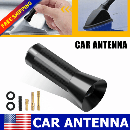 1.4" Car Antenna Carbon Fiber Radio FM?Accessories?Black Kit W/Screws ...