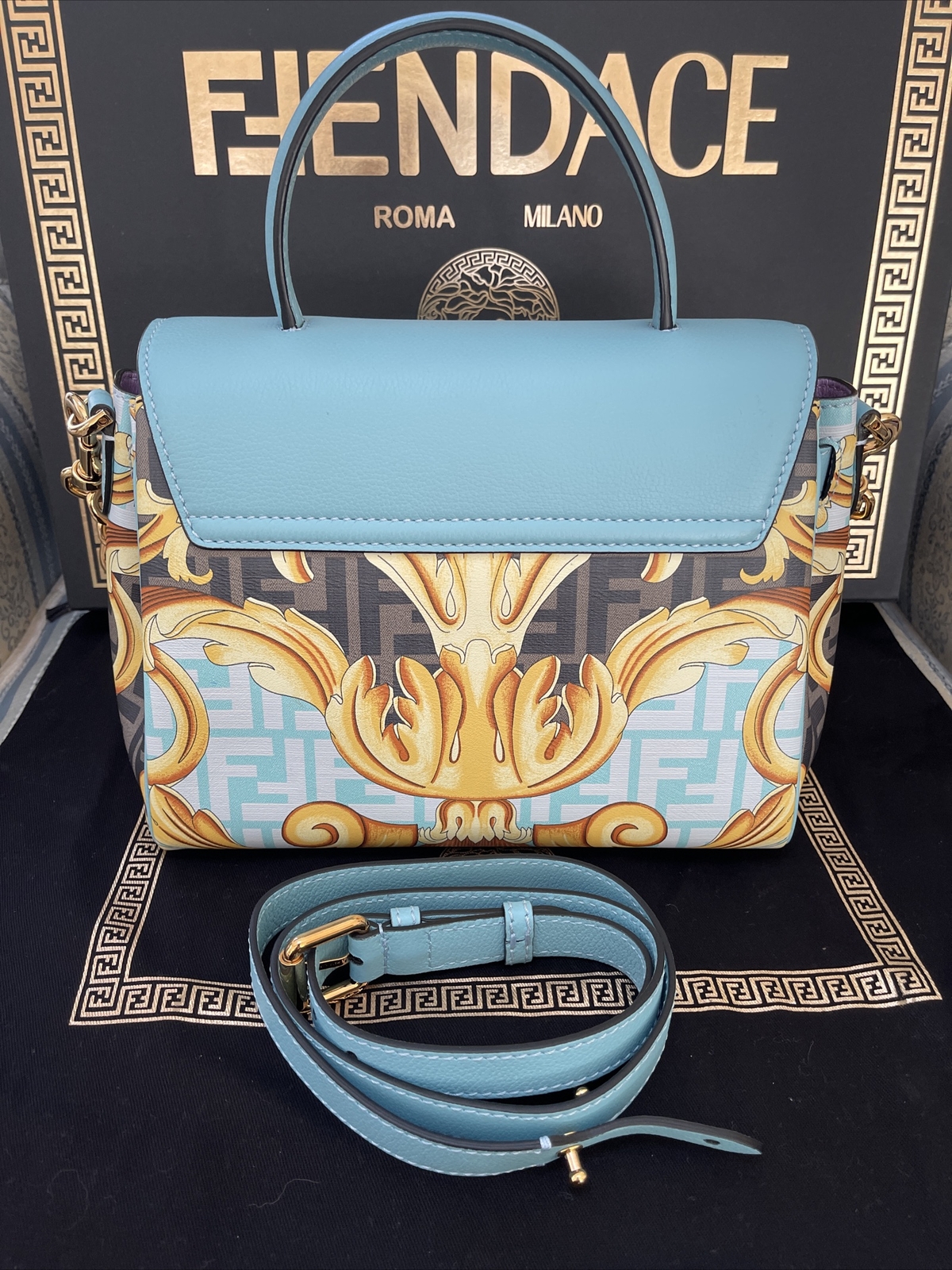 Fendace Fendi X Versace Collaboration La Medusa Turquoise Black Gold ...