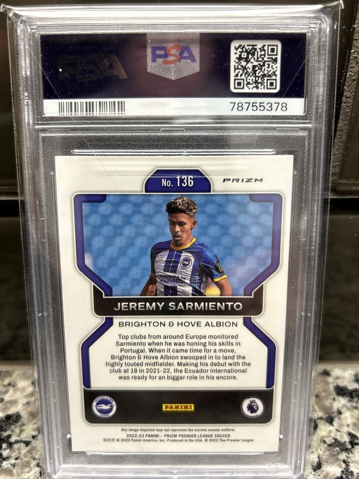 2022-23 Panini Prizm P/L JEREMY SARMIENTO Rookie White Sparkle PSA 10 ...
