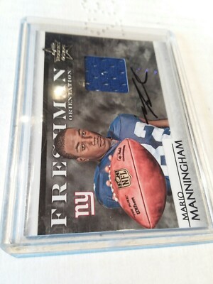 MARIO MANNINGHAM 2008 LEAF ROOKIES AND STARS AUTO PATCH 21/25 Michigan ...