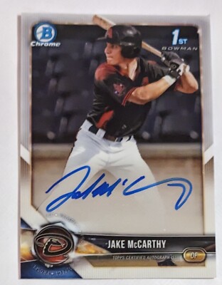 JAKE MCCARTHY FIRST 2018 BOWMAN DRAFT AUTOGRAPH. | eBay