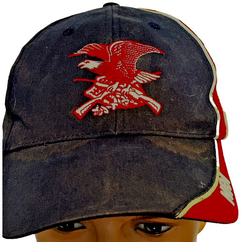 NRA Red Flying Eagle Blue Embroidered Trucker Hat, Red White strapback ...