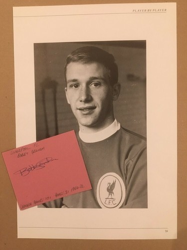 Signed CARD with picture of BOBBY GRAHAM the LIVERPOOL footballer. | eBay