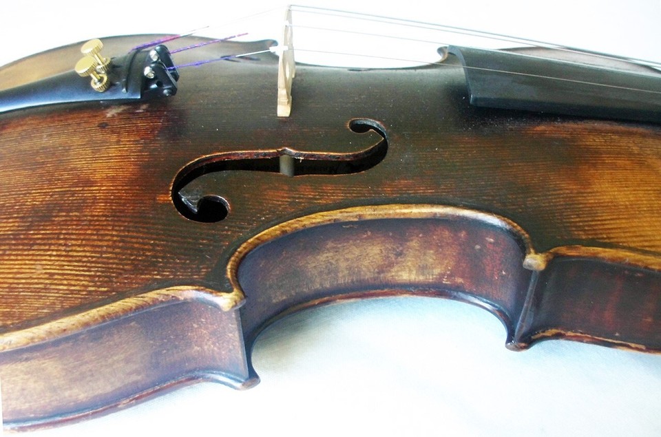 FINE OLD VIOLIN HUMAN HEAD SCROLL - VIDEO - ANTIQUE RARE バイオリン скрипка ...