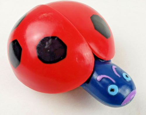 Vintage 1977 Eric Carle Lady Bug Action Figure Toy Finger Puppet ...