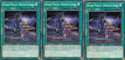 YuGiOh CARD - 3 X DARK MAGIC INHERITANCE LEDD-ENA18 LEGENDARY DRAGON ...