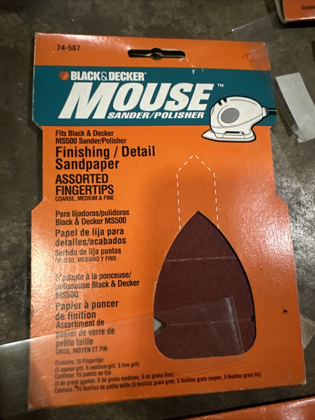 Black & Decker 8Pk Mouse Sandpaper Polisher Pads FINE GRIT Fits MS500 ...