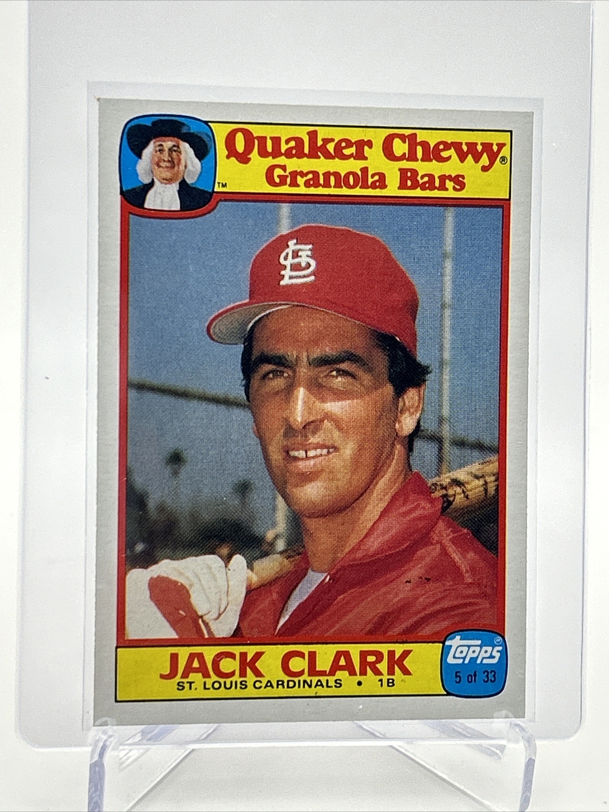 1986 Topps Quaker Jack Clark Baseball Card #5 NM-Mint FREE SHIPPING | eBay