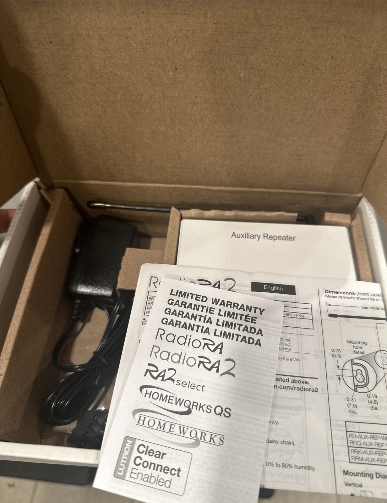 Lutron RadioRA 2 Auxiliary Repeater (RR-AUX-REP-WH)-BRAND NEW ...