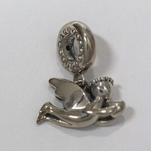 Authentic PANDORA Charm Angel of Love Sterling Silver Dangle 798484C01 ...