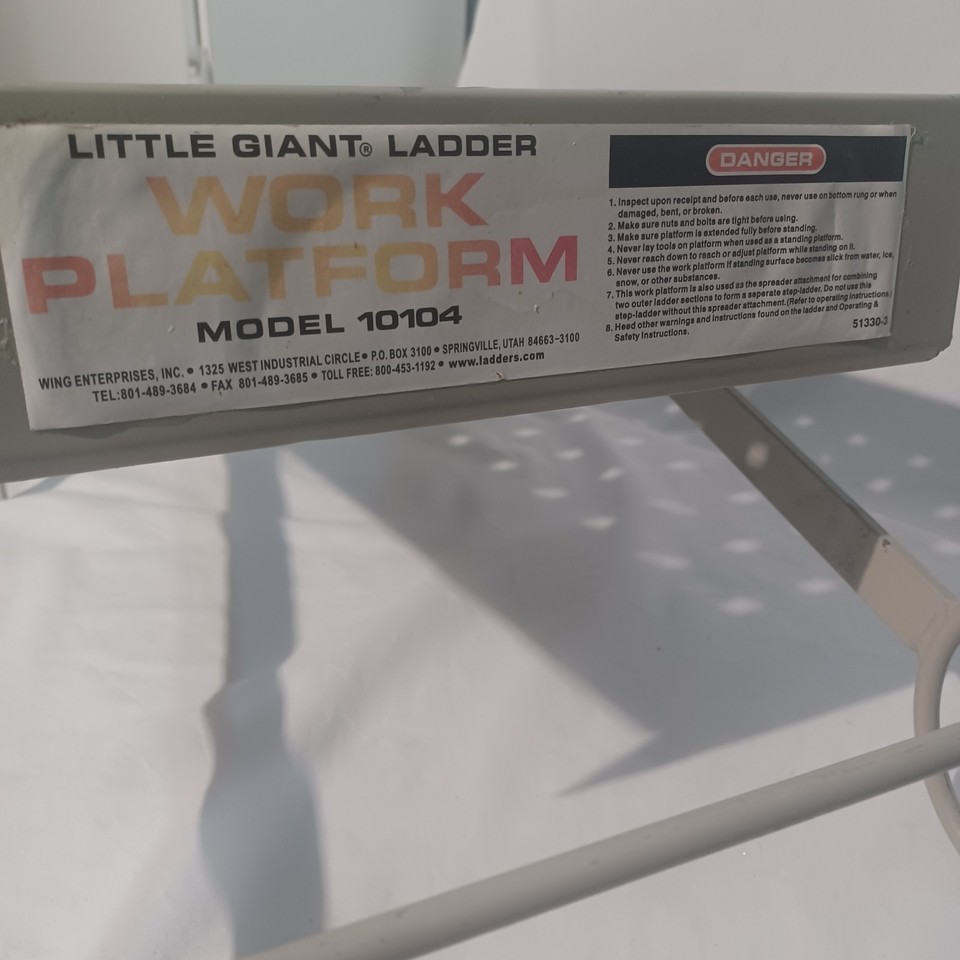 Little Giant Work Platform #10104 Rated @ 375lbs Capacity Ladder ...