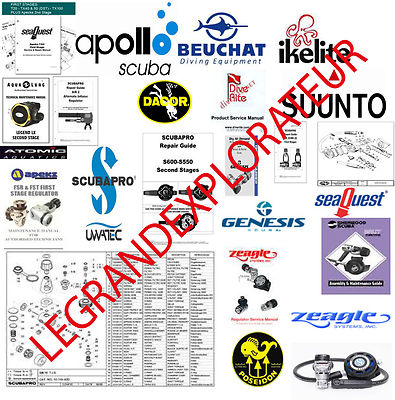 Scubapro Air2 R190 R290 R380 R390 Maintenance Repair Service manual on ...