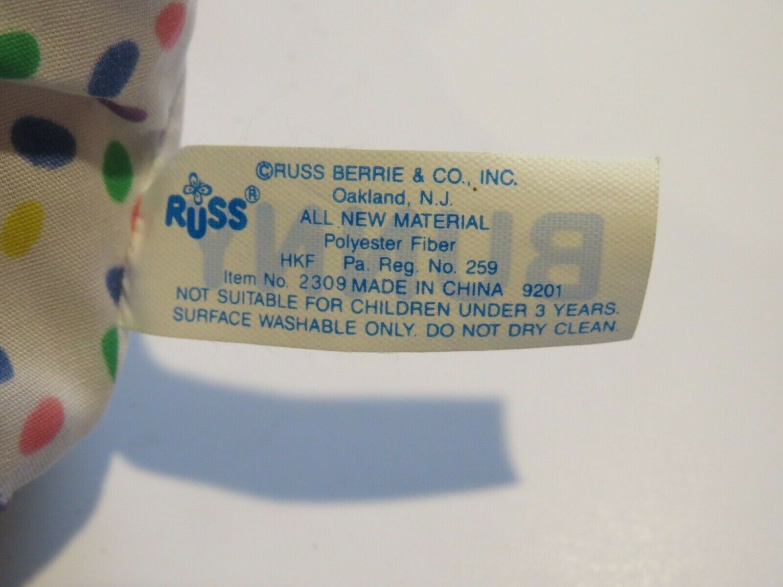 Russ Berrie Troll Doll Easter Bunny COSTUME Vintage 13" soft body ...