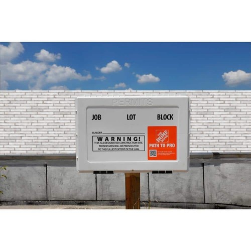 9 in. x 27 in. Outdoor/Indoor Bulletin Board Permit Box White Color | eBay