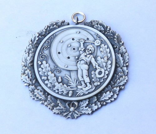 Medaille Anhänger Taler für Schützenkette Gravur kostenlos Kranz versch ...